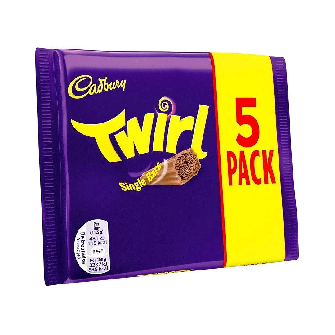 Cadbury Online Delivery In India | Cadbury Twirl 5 Pack-107.5g | Snack Zack